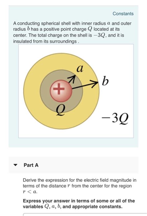 solved constants a conducting spherical shell with inner