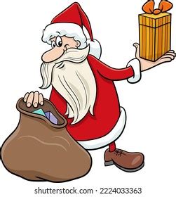 Cartoon Illustration Happy Santa Claus Character Stock Vector Royalty