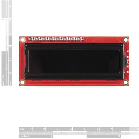 sparkfun basic 16x2 character lcd white on black、5v with headers