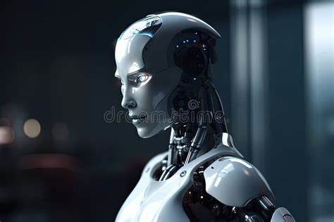 Smart Robot Chatting With Ai Chatbot Futuristic Technology Concept Stock Illustration