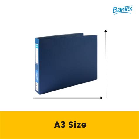 Bantex Ring Binder Landscape A3 3d Ring 38mm Blue Hamelin Brands