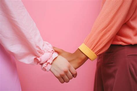 Premium Ai Image Two Girls Hold Hands