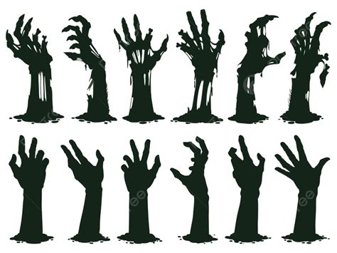 Halloween Zombie Hand Vector Png Images Zombie Hands Silhouette