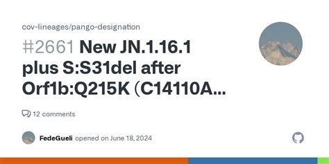 New Jn1161 Plus Ss31del After Orf1bq215k C14110a 60 Samples 6