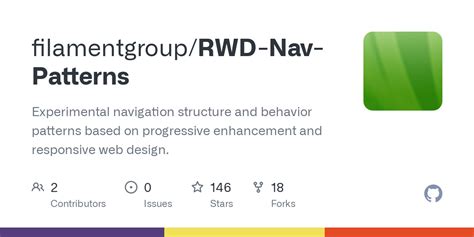 Github Filamentgrouprwd Nav Patterns Experimental Navigation