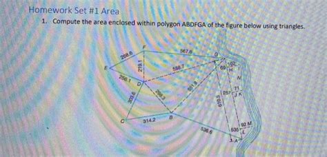 Solved Compute The Area Enclosed Within Polygon Abdfga Of Chegg