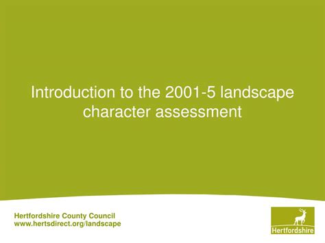 Ppt The Hertfordshire Landscape Character Assessment Powerpoint