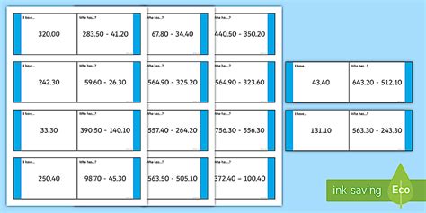 Subtraction Decimal Number Loop Cards Number Twinkl