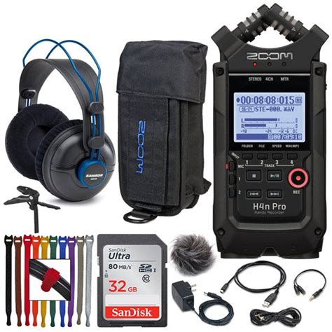 Zoom H4n Pro 4 Input 4 Track Portable Handy Recorder Black Zoom Pch