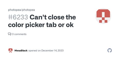 Cant Close The Color Picker Tab Or Ok · Issue 6233 · Photopea