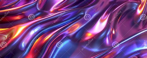 Abstract Iridescent Background Design 3d Render With A Dynamic Swirling Pattern The