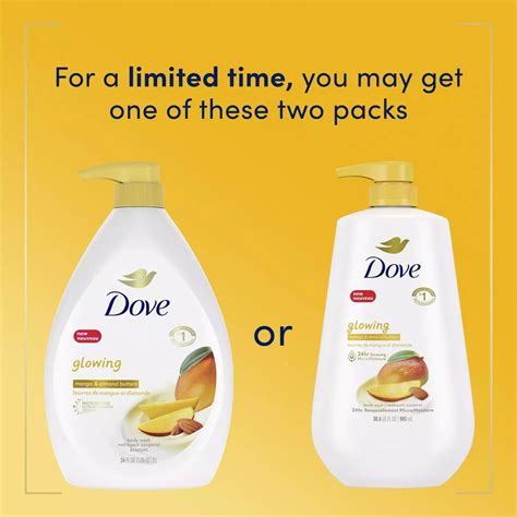 Dove Glowing Body Wash With Pump Mango And Almond Butters Shop Body
