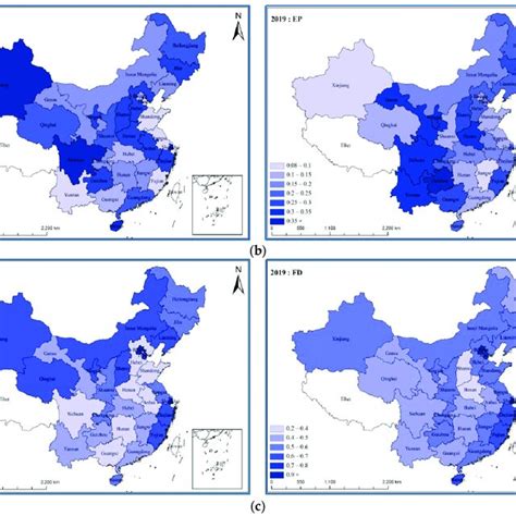 Spatial Distribution Of The Core Variables During 2007 And 2019 A Download Scientific
