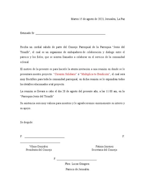 Carta Para Profesionales Pdf