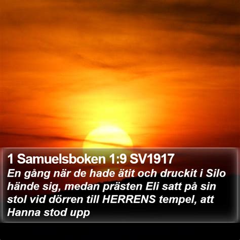 Samuelsboken SV En gång när de hade ätit och druckit i Silo