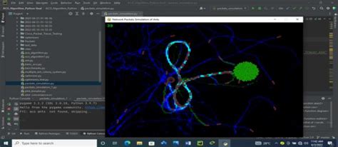 Ants in model caught in a loop The figure above shows packets (ants ...