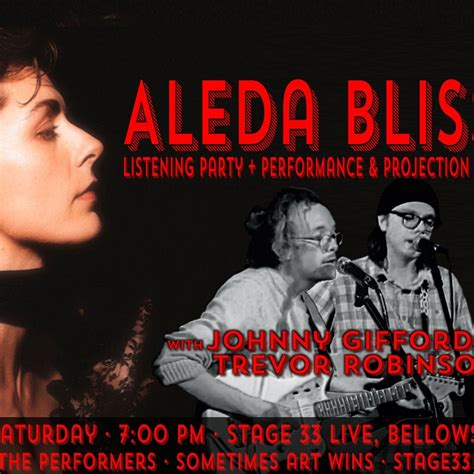 Aleda Bliss With Johnny Ford And Trevor Robinson At Stage 33 Live