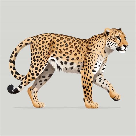 Premium Vector Cheetah Vector On A White Background