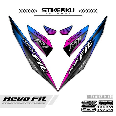 STRIPING REVO FIT FI STIKER REVO FIT STICKER REVO FIT FI STOCK DECAL WAVE LIST