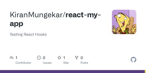 GitHub KiranMungekar React My App Testing React Hooks