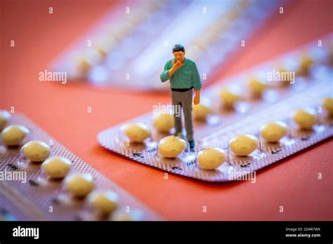 Illustration Of Contraceptive Pill For Man Stock Photo Alamy