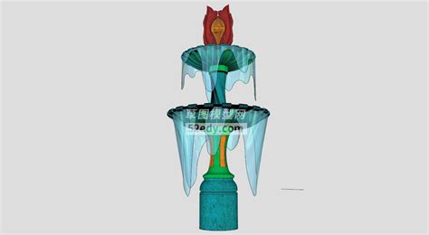 3d水景喷泉su模型设计su模型 草图大师模型skp模型