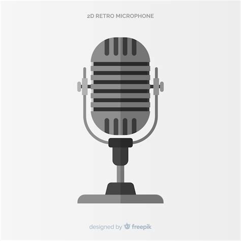 Free Vector Flat Retro Microphone