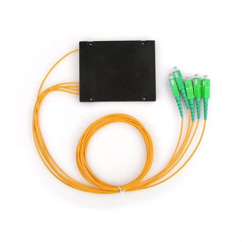 PLC Splitter SC APC 1 4 FBT Optic Splitter ABS Type Shenzhen Bestwe Electronics Technology Co