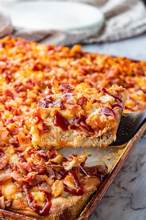 Sheet Pan Bbq Chicken Pizza Eat Dessert Snack
