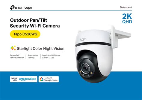 tp-link C520WS Outdoor Pan-Tilt Security Wi-Fi Camera User Guide