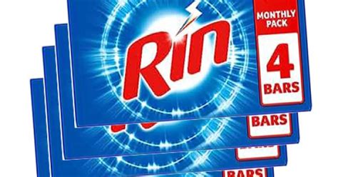 Rin Detergent Bar Soap 250g Pack Of 4