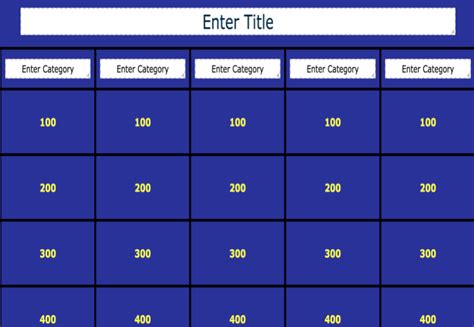 How To Make Your Own Jeopardy Game Board At Lucille Minor Blog
