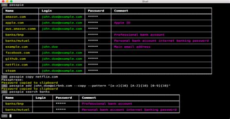 Passpie Multiplatform Command Line Password Manager