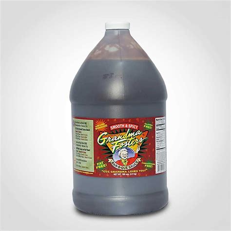 Grandma Fosters Spicy Bbq Sauce 1 Gallon Bulk 4 Pack