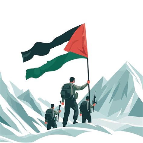 Premium Vector Cute Girls Standing Together Holding Palestine Flag