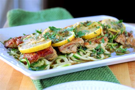 Chicken Piccata With Zucchini Noodles Lisas Dinnertime Dish