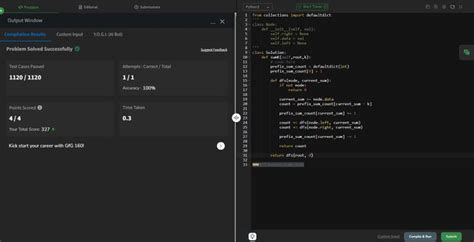 Gfg160 Binarytree Sumk Prefixsum Dfs Datastructures Python Ankur