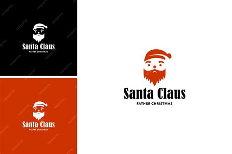 Premium Vector Character Santa Claus Head Face Logo Designmascot