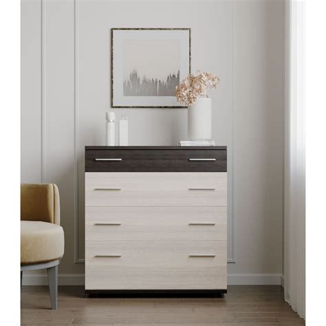 Комод для постельного белья Эверест К 2 Телескопические 80х45х85 см венге темний дуб крафт