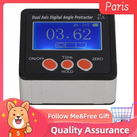 Superparis Inclinometer Magnetic Level Angle Gauge Dual Axes Digitial