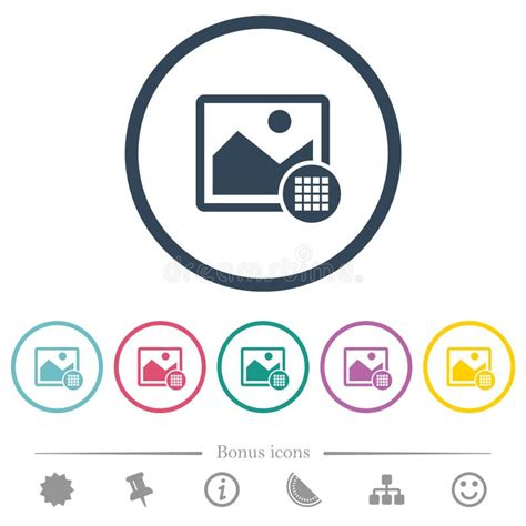 Image Color Palette Flat Color Icons In Round Outlines Stock Vector
