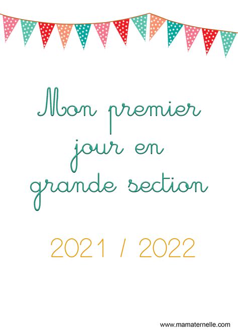 Mon premier jour en grande section - Ma Maternelle