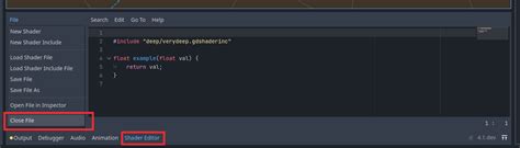 Add A Context Menu When Right Clicking A File In The Shader Editor · Issue 75061 · Godotengine