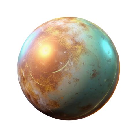 Extraordinary Traditional Floating Orb Isolated With Glowing Effect
