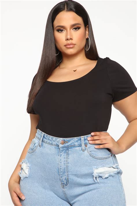 Irreplaceable Me Top Black Fashion Nova Basic Tops And Bodysuits