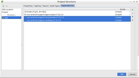 android er add support libraries of recyclerview cardview to android