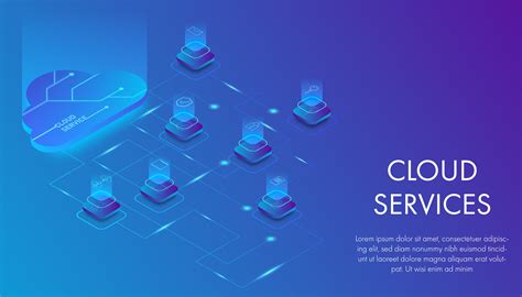 Isometric Cloud Services Technology Concept 1166672 Vector Art At Vecteezy