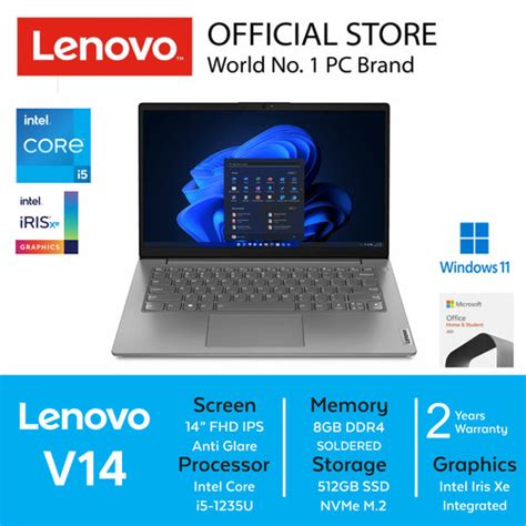 Promo Lenovo V14 G3 IAP APID Intel I5 1235U 8GB 512GB 14 FHD IrisXe W11