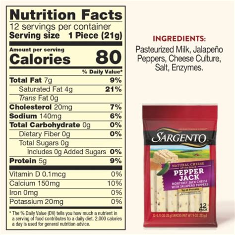 Sargento® Pepper Jack Snack Cheese Sticks 12 Ct 8 Oz Each Fry S