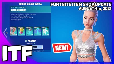 Fortnite Item Shop New Ariana Grande Set August 4th 2021